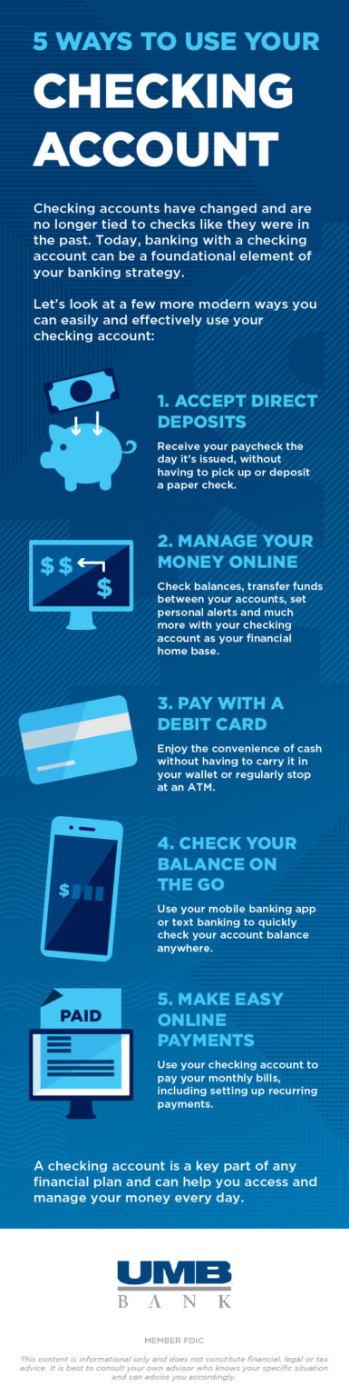 Five ways to use your checking account